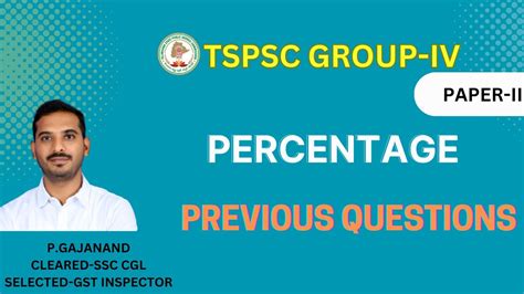 Percentage Previous Questions Tspsc Group Iv Youtube