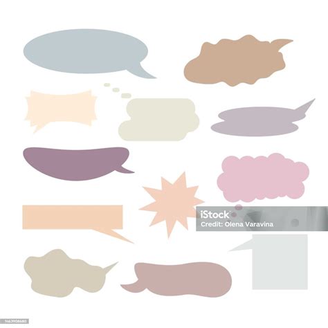 말풍선 세트 파스텔 컬러 낙서 벡터 일러스트 플래너 스티커 총알 저널 세인트 발렌타인 데이 장식 대화 일러스트레이션의 그래픽 요소 일러스트 스토리 만화 디자인 Brand