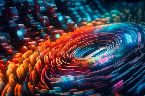 Premium Photo An Abstract Background Of Colorful Digital Patterns