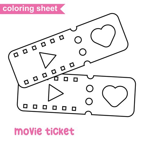 Printable Movie Tickets Coloring Pages