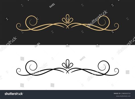 Divider Thin Line Element Border Underline Stock Vector Royalty Free Shutterstock