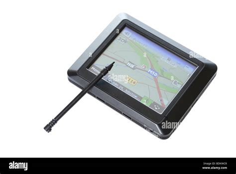 GPS Global Positioning System Device Arranged With Map Stock Photo Alamy
