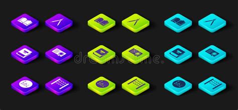 Set Graph Schedule Chart Diagram Abacus Book Certificate Template Drawing Compass And