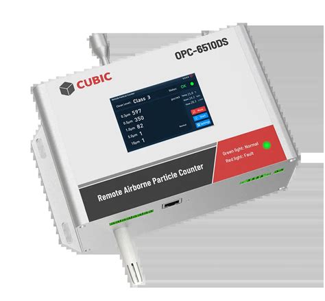 Cubic 28 3lpm Online Particle Counter Opc 6510ds Cleanroom Air Particle