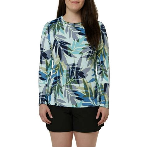 Adult Hang Ten Womens Uv Rash Guard Upf 50 Protection Quick Dry