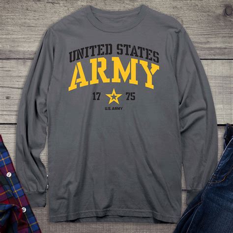 United States Armed Forces Long Sleeve Tee Army Arch Long Sleeve Shirt