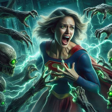 Supergirl Against Electric Kryptonite Aliens By Necromancer Rev On Deviantart