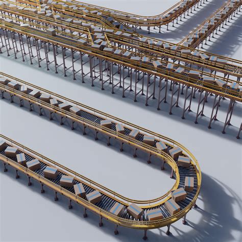 Conveyor Belt Scene And Constructor D Model