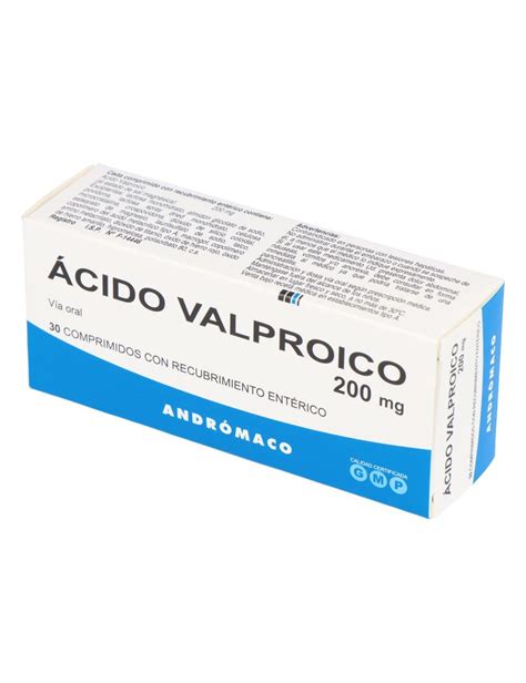 Precio Acido Valproico 200 Mg 30 Comprimidos Farmalisto Cl