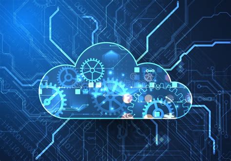 Cloud Computing Conceptabstract Connection Technology Background Stock
