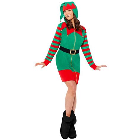 Festive Elf Women Adult Costume Party Delights