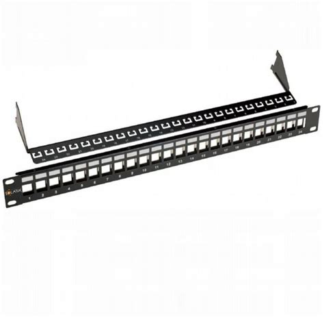 Solarix Universal Modular Empty Patch Panel 24 Ports Black 1u Solarix Universal Modular Empty Patch Panel 24 Ports Black 1u