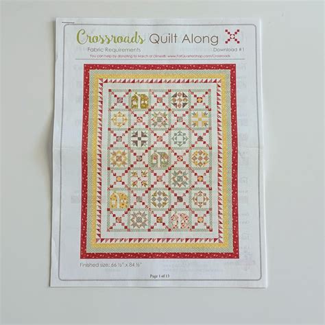 RARE Strawberry Fields Revisited Crossroads Fig Tree Quilt Kit Moda Fat