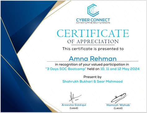 Attended Soc Bootcamp By Cyber Connect Amna R Posted On The Topic Linkedin