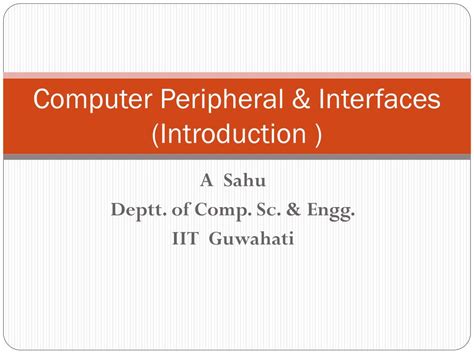 PPT Computer Peripheral Interfaces Introduction PowerPoint Presentation ID