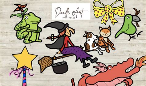 Room On The Broom Clip Art Pack Etsy