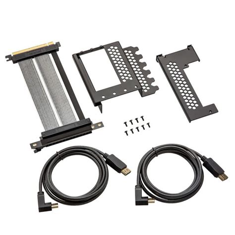 Cablemod Vertical Pci E Bracket Triple Slot Edition With Pci E 4 0 Riser Cable Black Hdmi