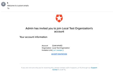 create a custom workflow email template