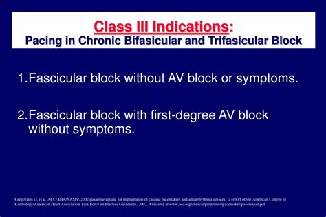 Ppt Acc Aha Naspe Guideline For Implantation Of Cardiac Pacemakers