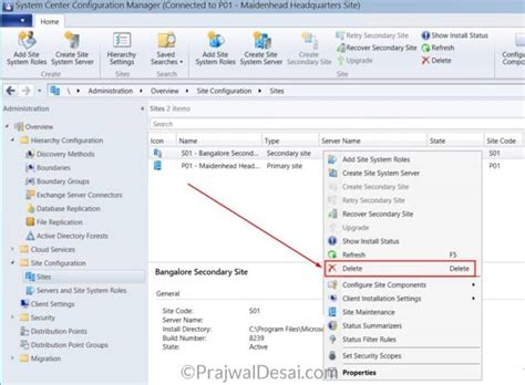 How To Uninstall Sccm Secondary Site Prajwal Desai