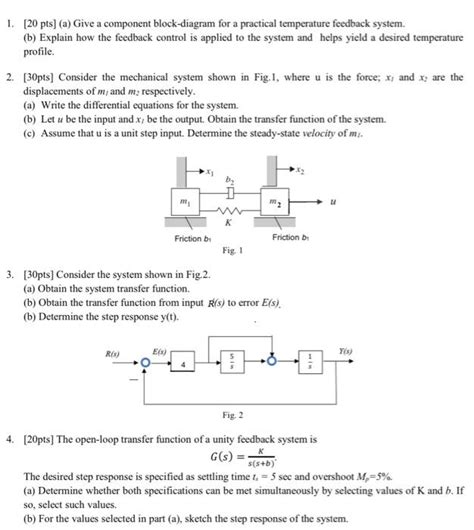 Solved 1 [20 Pts A Give A Component Block Diagram For A
