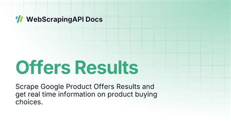 Offers Results Webscrapingapi Docs