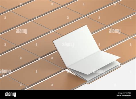 The Brown Blank Opening Notebook Background 3d Rendering Computer Digital Background Stock