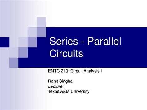 PPT Series Parallel Circuits PowerPoint Presentation Free Download ID