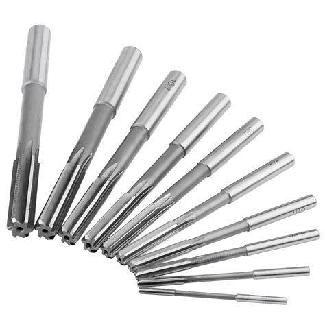 Zerone 10 Piece Hss H7 Straight Flute Reamer Set 3 4 12mm Square End