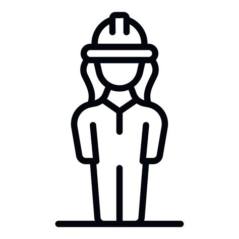 Female Construction Engineer Icon Outline Vector Woman Worker 16771912