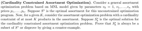 Solved Cardinality Constrained Assortment Optimization