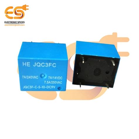 Jqc3f C S 10 Dc9v 7a Through Hole Spdt 5 Pin Sugarcube Relay