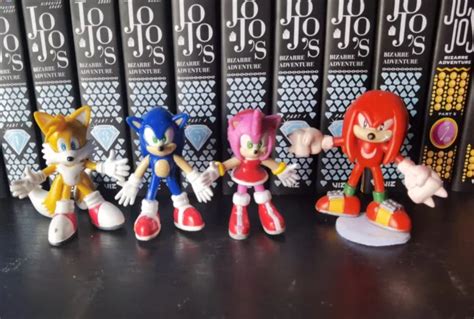 Sonic X Sonic The Hedgehog Tails Knuckles Amy Rose Bendable Set £25 00 Picclick Uk