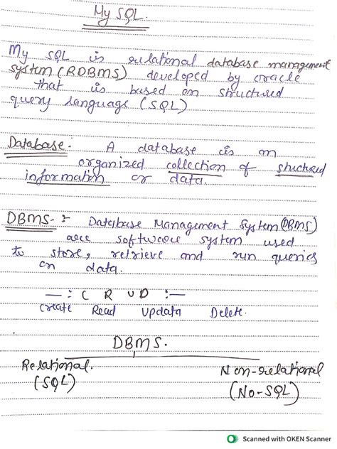 Mysql Complete Notes Pdf