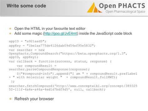 How To Use The Open Phacts Api Ppt