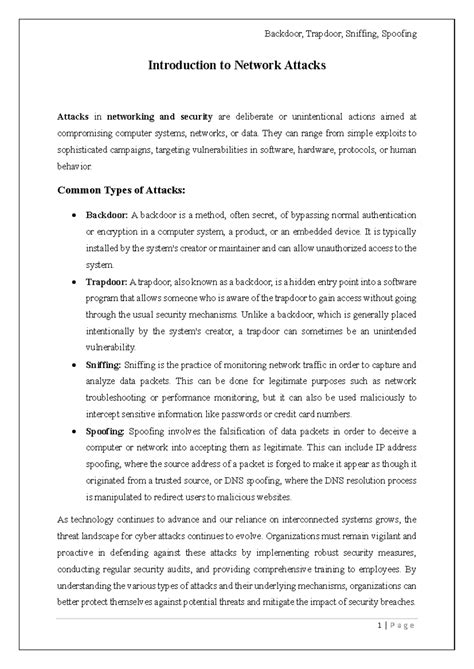 Nis All Microproject Introduction To Network Attacks Attacks In Networking And Security Are
