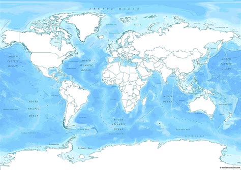 World Map With Seas Oceans Map Of The World [pdf] Printable World Maps