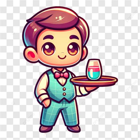 웨이터 웨이터 캐릭터 만화 일러스트 레이 션 돈을 주다 웨이터 수치 Png 일러스트 및 이미지 에 대한 무료 다운로드 Pngtree