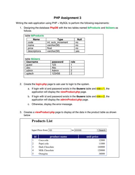 assignment 4 as12 php assignment 3 writing the web application using php mysql to perform