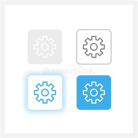 Setting Gear Ui Elements Kit Stock Vector Illustration Of Responsive Design 263985899