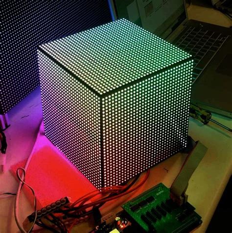 32x32 Rgb Led Matrix Panel 6mm Pitch Led Diy Led Cube Arduino Led