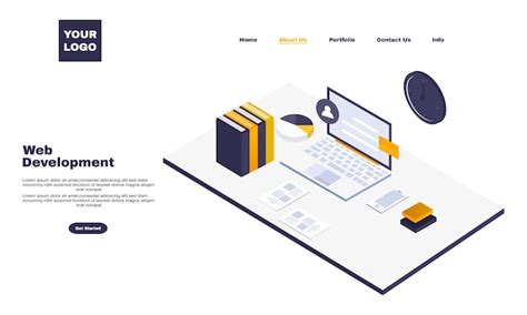 Premium Vector Illustrator Creative Modern Flat Design Isometric Concept Web