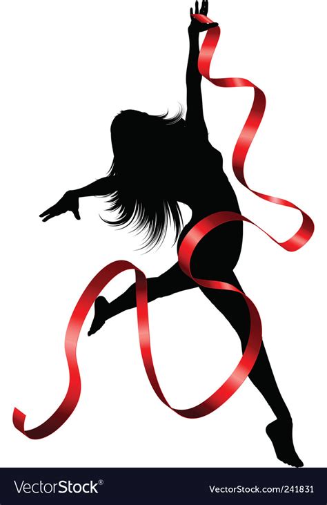 Ribbon Dancer Royalty Free Vector Image Vectorstock