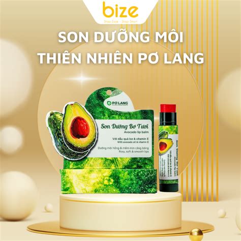 Son Dưỡng Môi Pơ Lang Màu Đỏ Cam Dưỡng Môi Từ Trái Bơ A01 Biz E