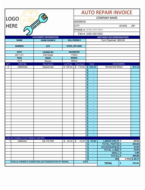 10 Quickbooks Invoice Template Excel Excel Templates