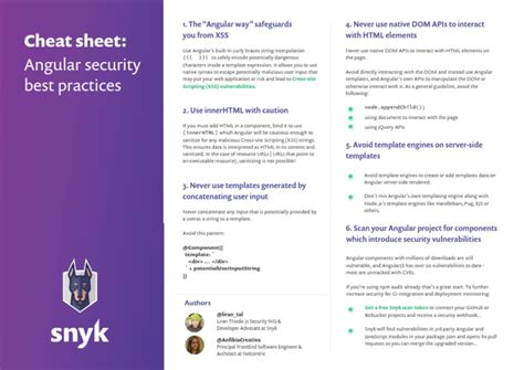 Angular Security Best Practices Cheat Sheet Pdf Software