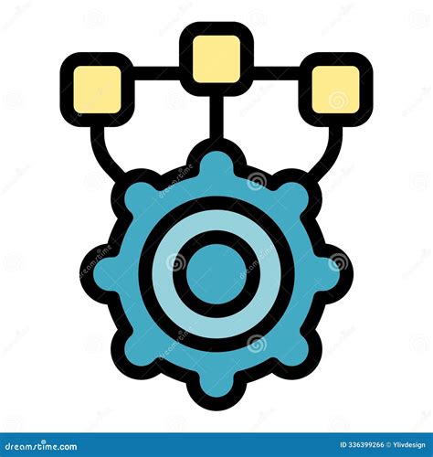 Workflow Automation System Managing Processes With Gear Icon Stock Vector Illustration Of Task