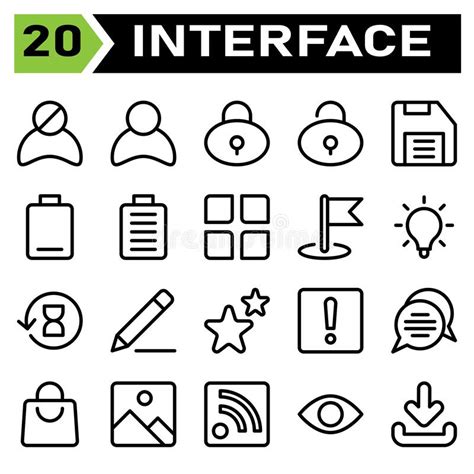 User Interface Icon Set Include Block User Avatar User Interface