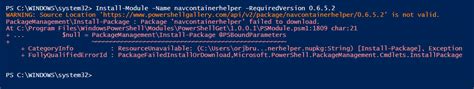 Install Module Navcontainerhelper Fails Issue Microsoft Navcontainerhelper Github