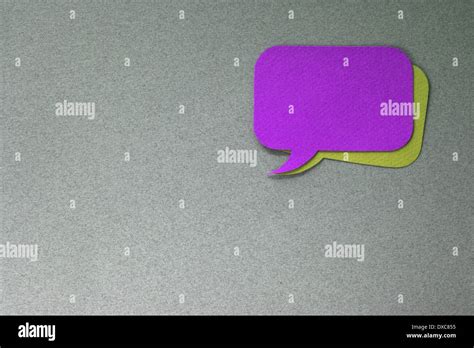 Paper Dialog Box On Gray Background With Blank Empty Copy Space Stock Photo Alamy
